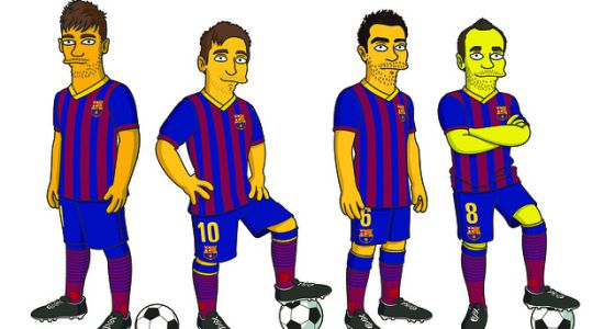Imagenes de bart Simpson con el uniforme del barcelona - Imagui