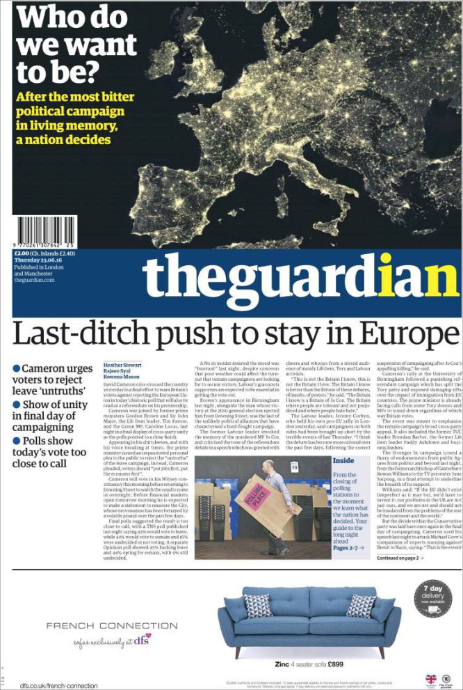 Fotos: Portadas de los periódicos de Reino Unido sobre el ‘Brexit ...